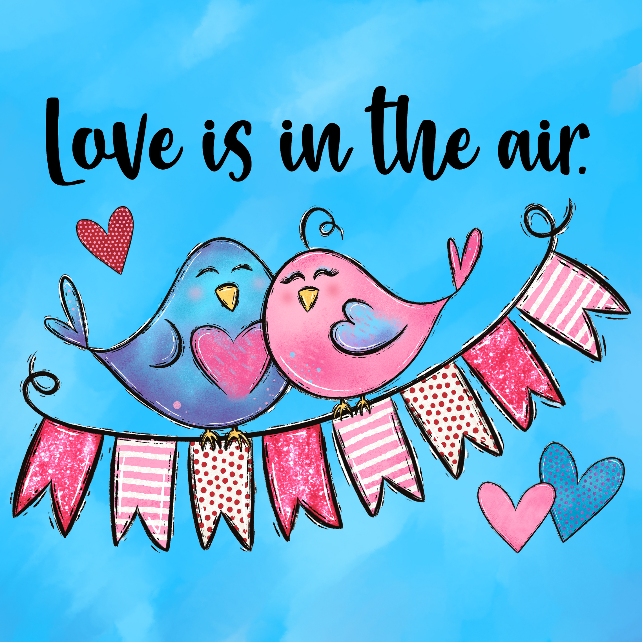 Valentine Birds | Love Birds | Acrylic Painting | Paint From Home | Tr ...